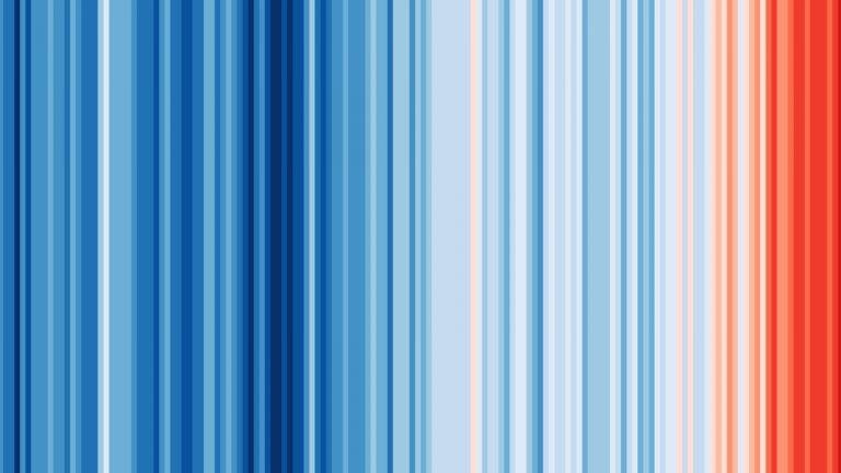 Ed Hawkins’ warming stripes add colour to climate communication - NCAS